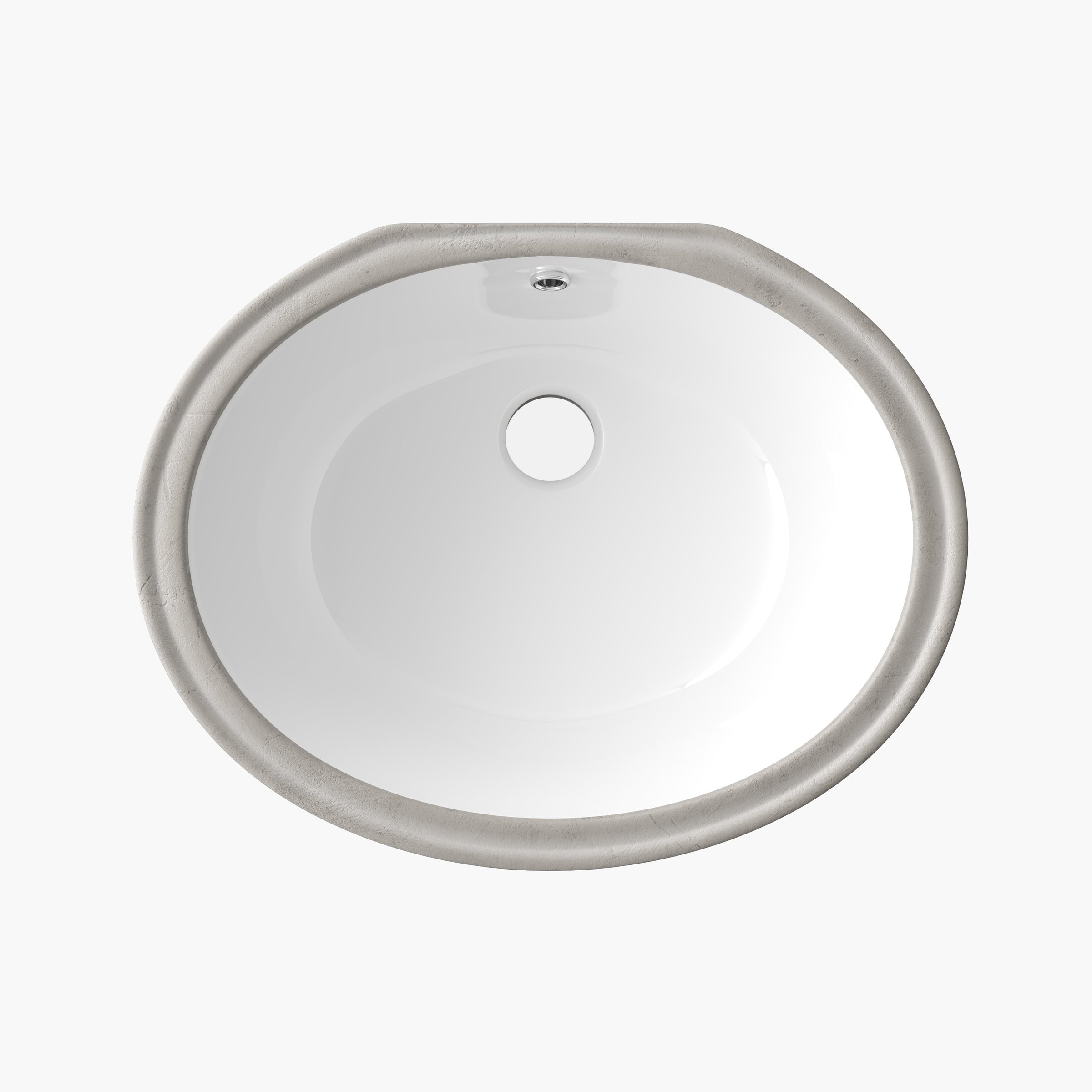 HOROW 20 Inch Undermount Kitchen Sink Oval Undermount Bathroom Sink