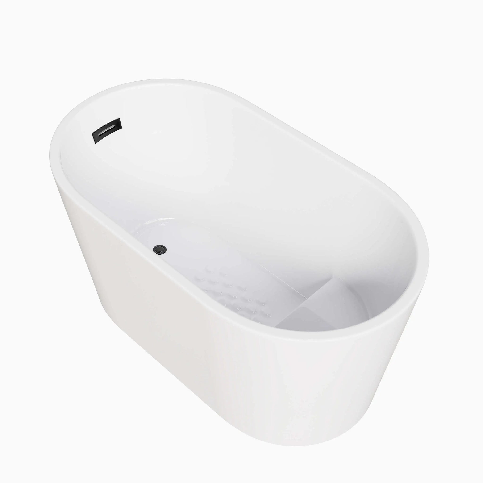 HOROW 47 Inch Best Acrylic Bathtub Soaking Tubs for Small Bathrooms