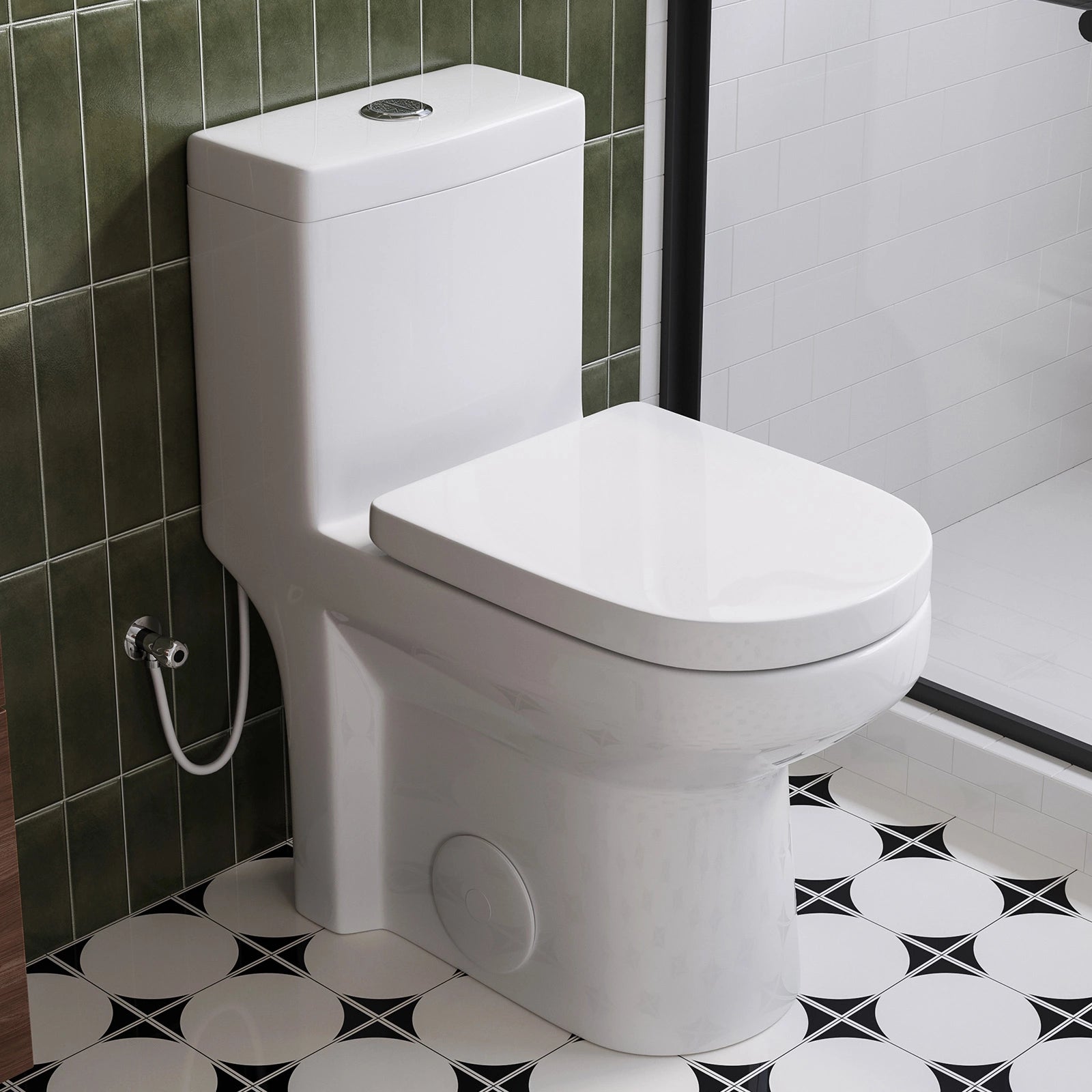 HOROW 8733U Compact Dual Flush Toilet for 12-Inch Rough-In